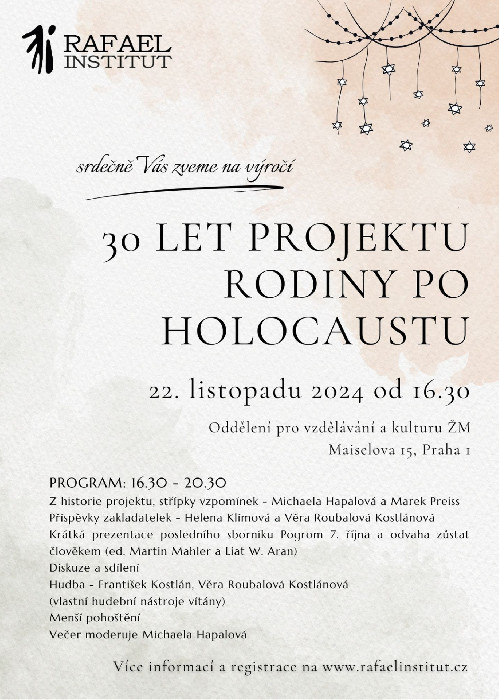 Oslava 30. let projektu Rodiny po Holocaustu :: Rafael Institut